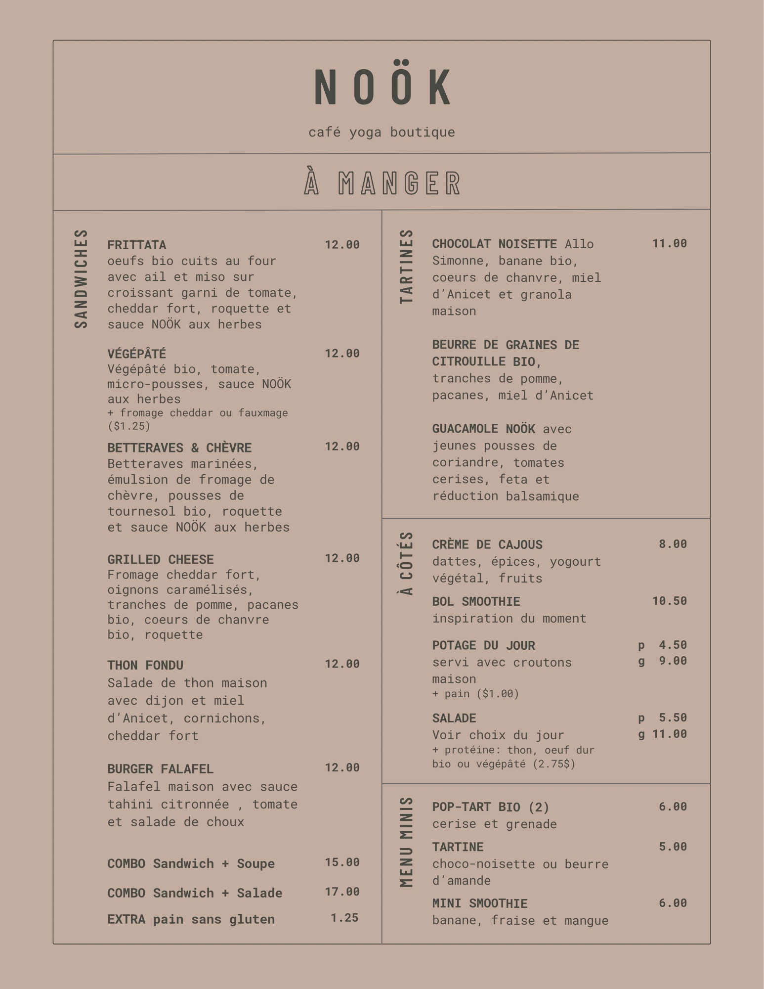 Menu – NOÖK